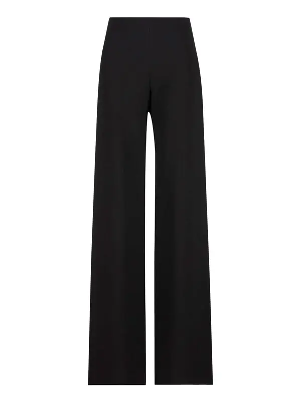 Gucci Technical Stretch Wool Wide Leg Trousers - Black