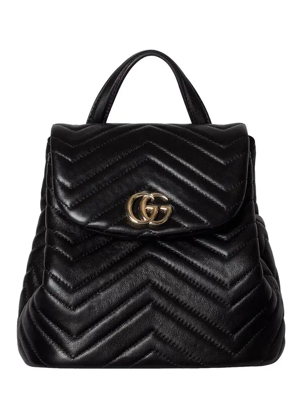 Gucci Gg Marmont Mini Leather Backpack - Black