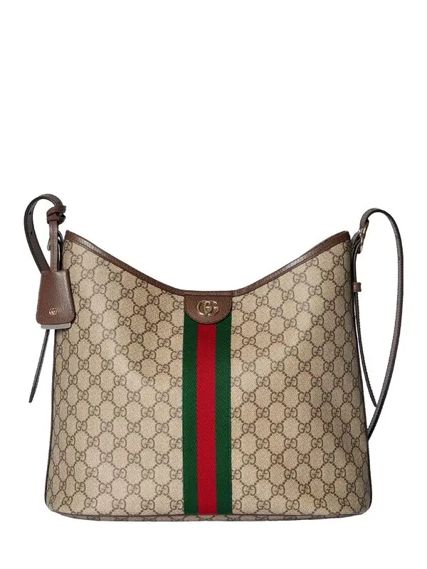 Gucci Ophidia Gg Fabric Shoulder Bag - Beige