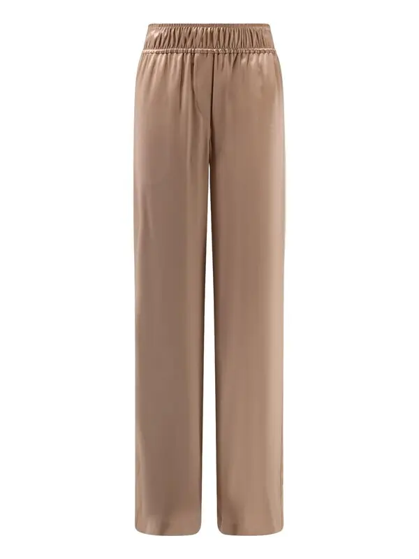 Brunello Cucinelli Silk Elasticated Waistband Trousers - Beige