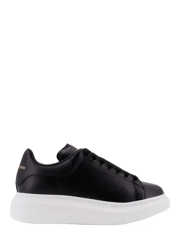 Alexander McQueen Oversized Leather Sneakers - Black