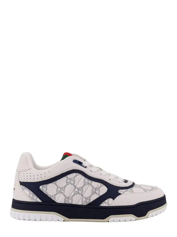 Gucci Lace-up Leather Sneakers - White