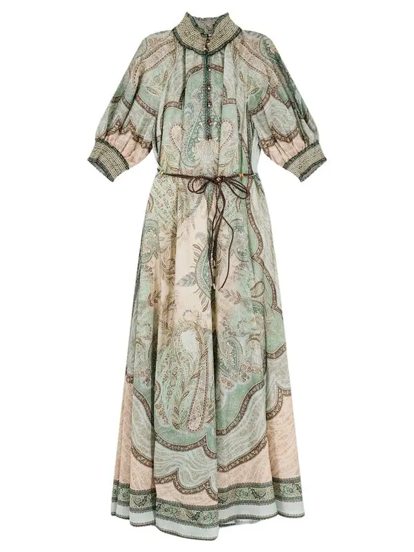 Zimmermann Wanderlust Billow Silk Maxi Dress - Multicolor