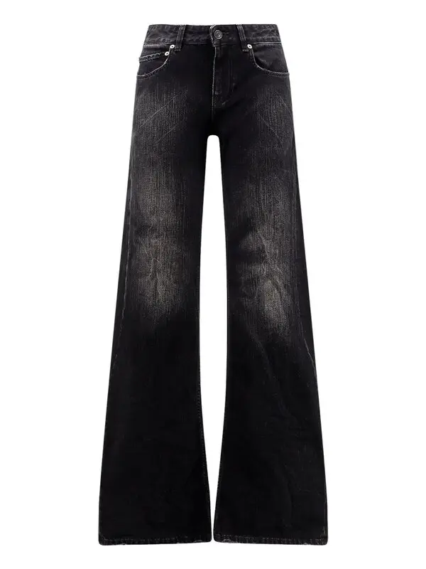 Balenciaga Wide Leg Jeans - Black
