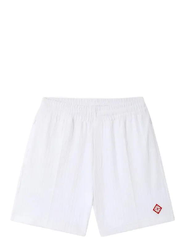 Casablanca Striped Velour Shorts - White