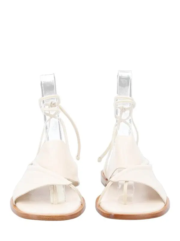 Hereu Leather Tie Detail Sandals - Multicolor