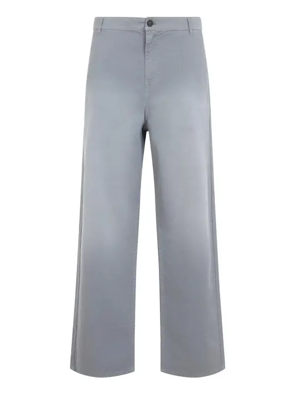 Miu Miu Cotton Trousers - Silver