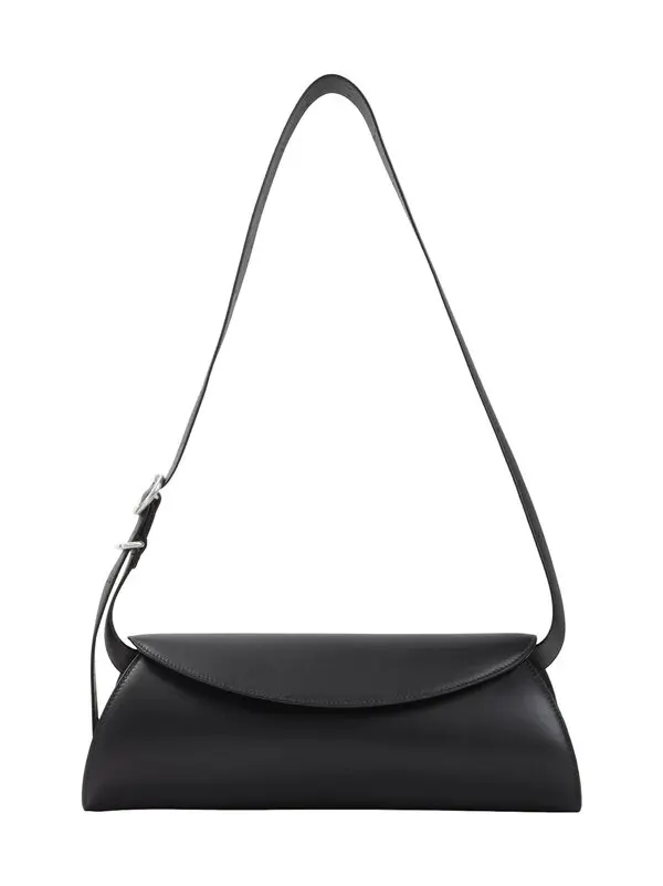 JIL SANDER Cannolo Shoulder Bag - Black