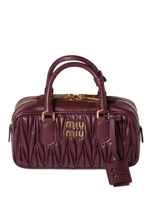 Miu Miu Arcadie Bag In Quilted Nappa Leather - Multicolor
