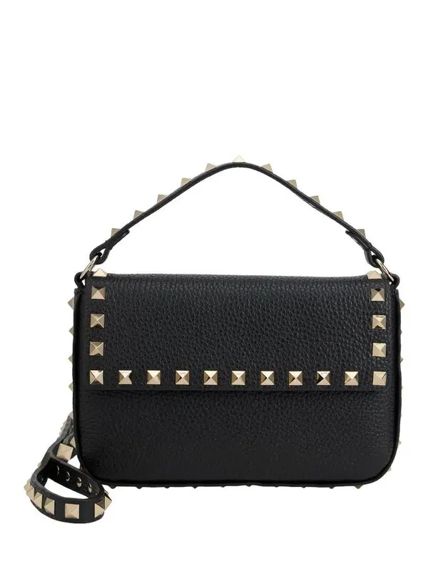 Valentino Garavani Mini Rockstud Calfskin Bag - Black