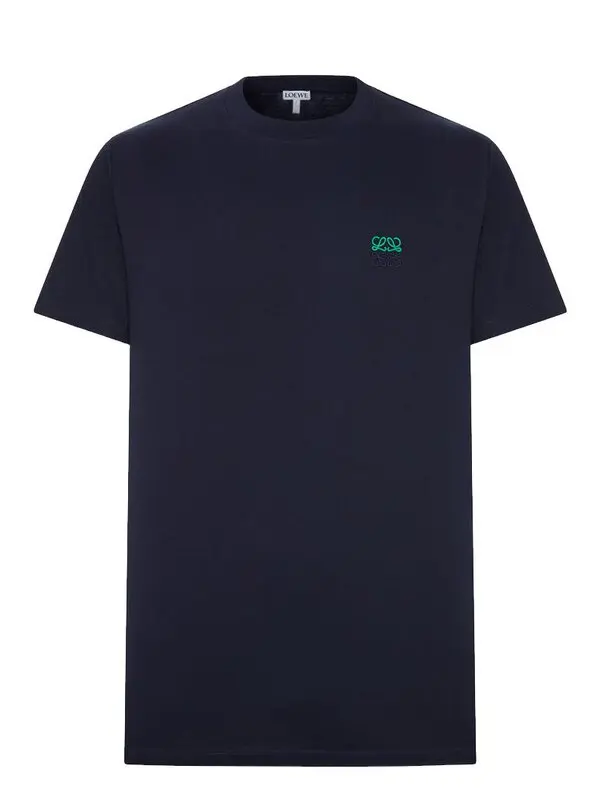 Loewe T-shirt With Front Logo - Blue