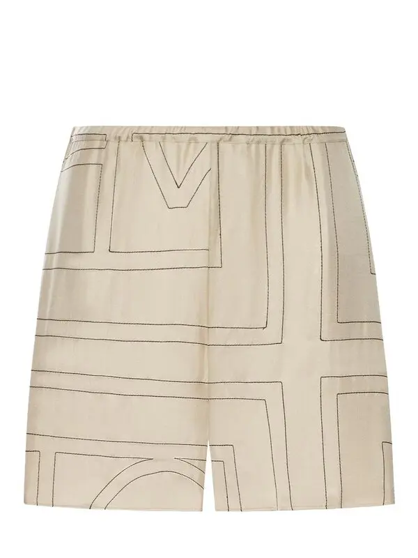 TOTEME Silk Shorts - Cream