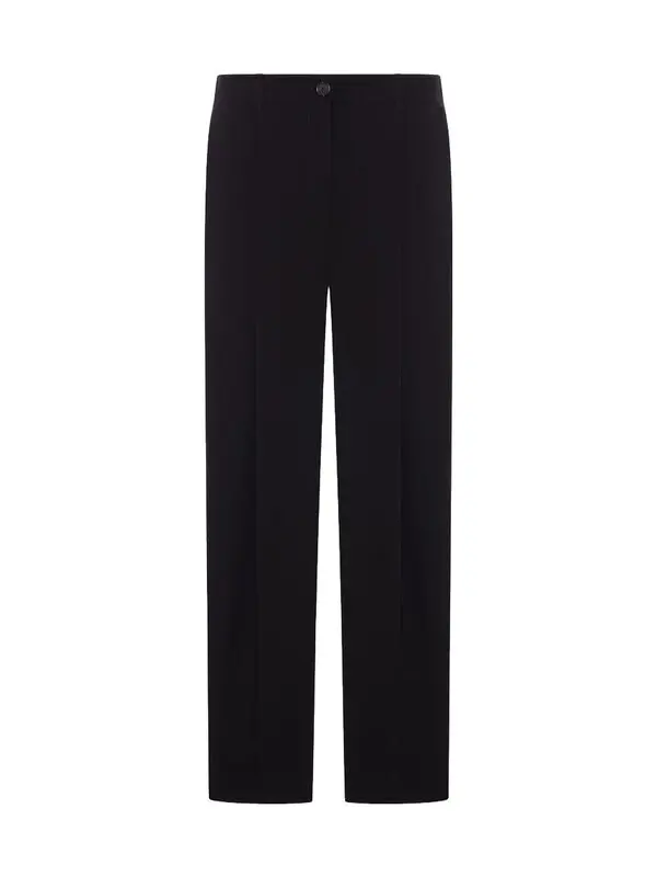 TOTEME Single-pleated Cotton Trousers - Black