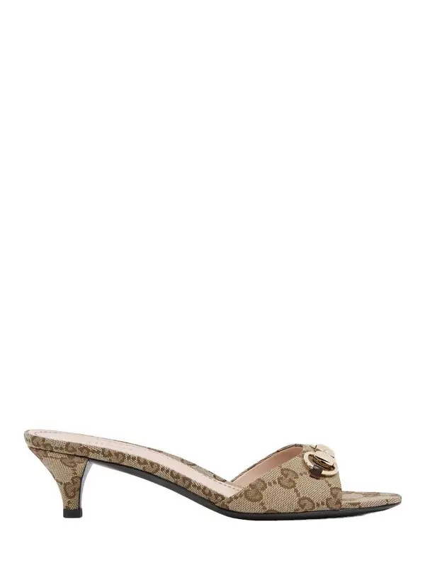 Gucci Slider Sandal With Horsebit Detail - Cream
