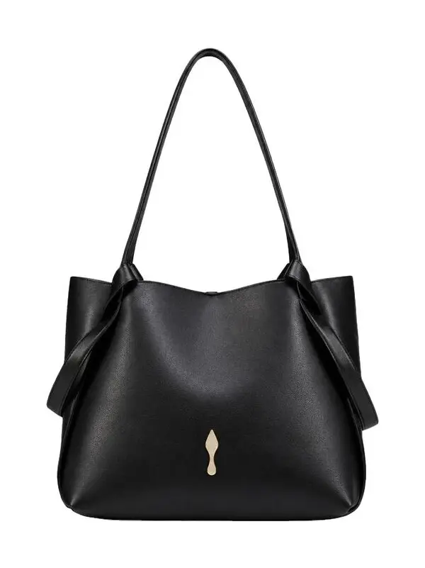 CHRISTIAN LOUBOUTIN Bettina Small Calfskin Tote Bag - Black