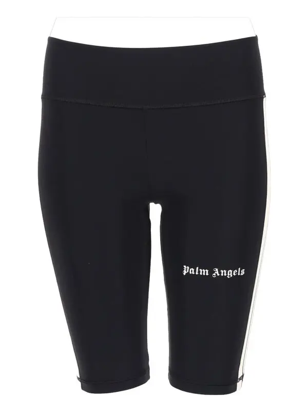 Palm Angels Track Shorts With Logo - Black