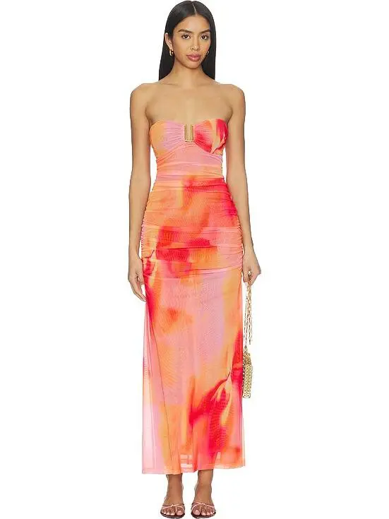 Bardot Stephanie Printed Mesh Dress - Pink Floral
