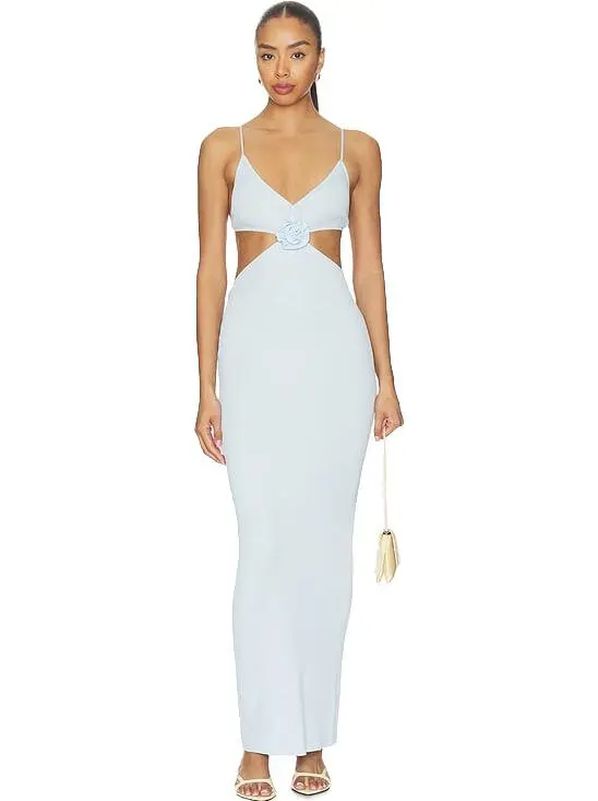 MORE TO COME Kacey Maxi Dress With Cut-out Detail - Baby Blue