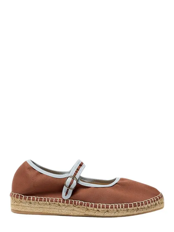 NAGUISA Peonia Espadrille With Buckle Detail - Brown