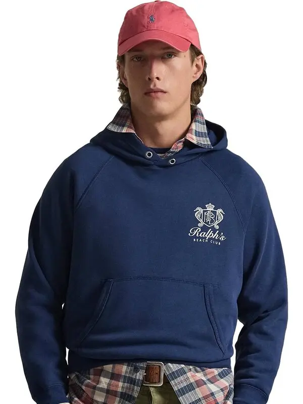 Ralph Lauren Fit Fleece Graphic Hoodie - Dark Cobalt
