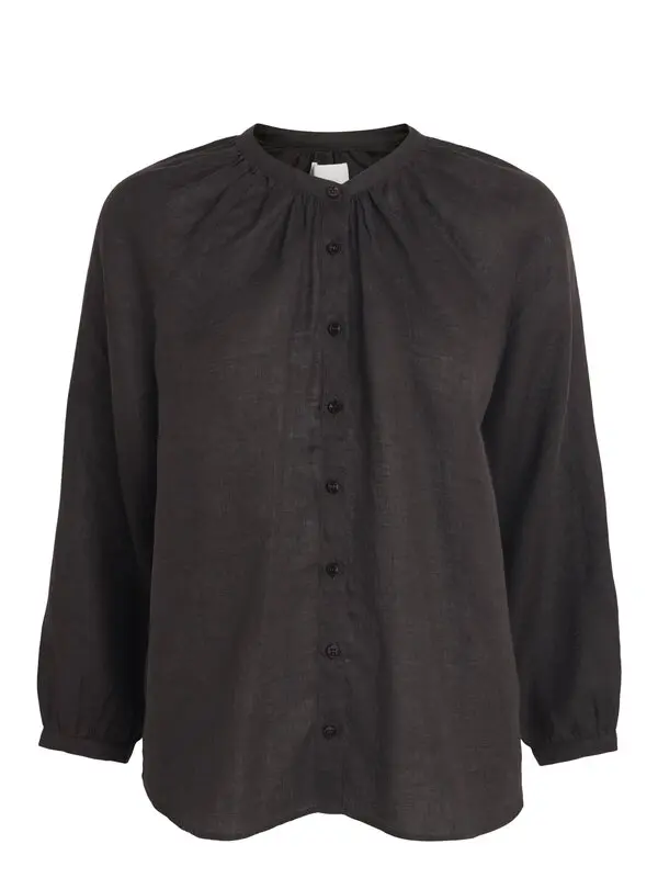 Citizens Of Humanity Linen Button-up Blouse - Brown