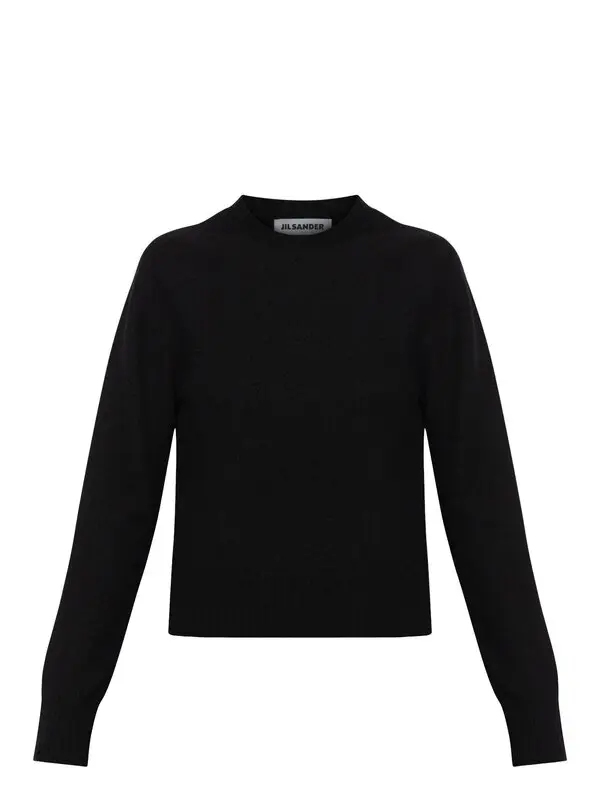 JIL SANDER Wool Crew Neck Sweater - Black