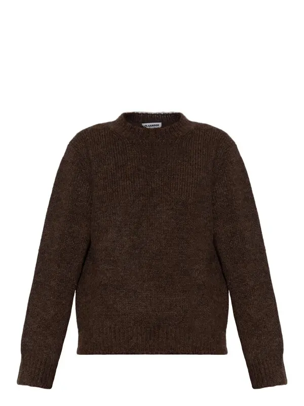 JIL SANDER Wool And Alpaca Blend Crew Neck Sweater - Brown