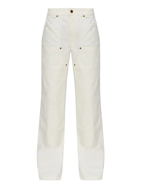 Balmain Straight Leg Jeans - White