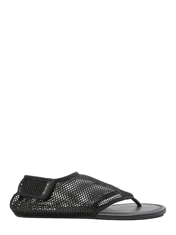 Alaïa Fishnet Thong Sandals - Black