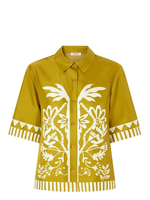 ERES Emeraude Printed Silk Shirt - Yellow