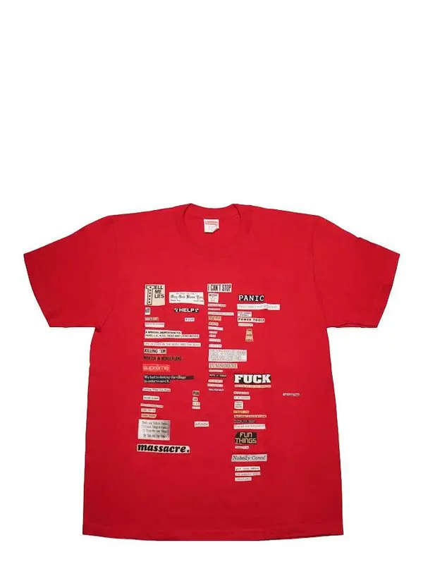 Supreme Cutouts Tee Shirt - Red