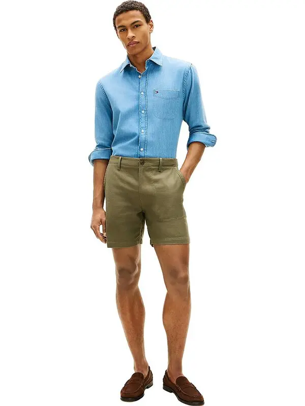 Tommy Hilfiger Regular Fit 7 Utility Short - Ghost Fern
