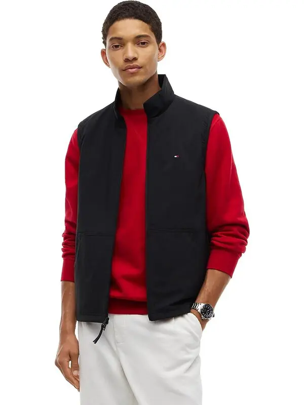 Tommy Hilfiger Mixed-media Performance Vest - Black