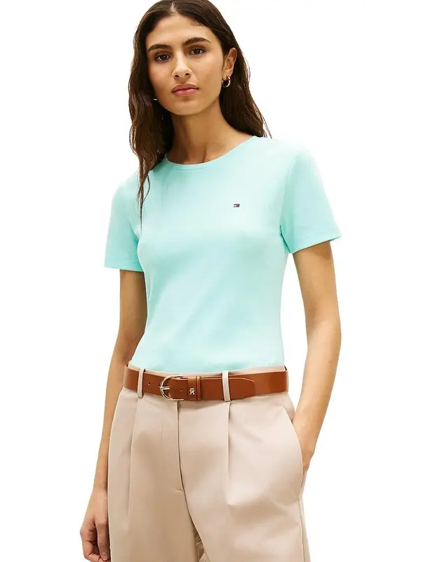 Tommy Hilfiger Crewneck T-shirt - Soft Turquoise
