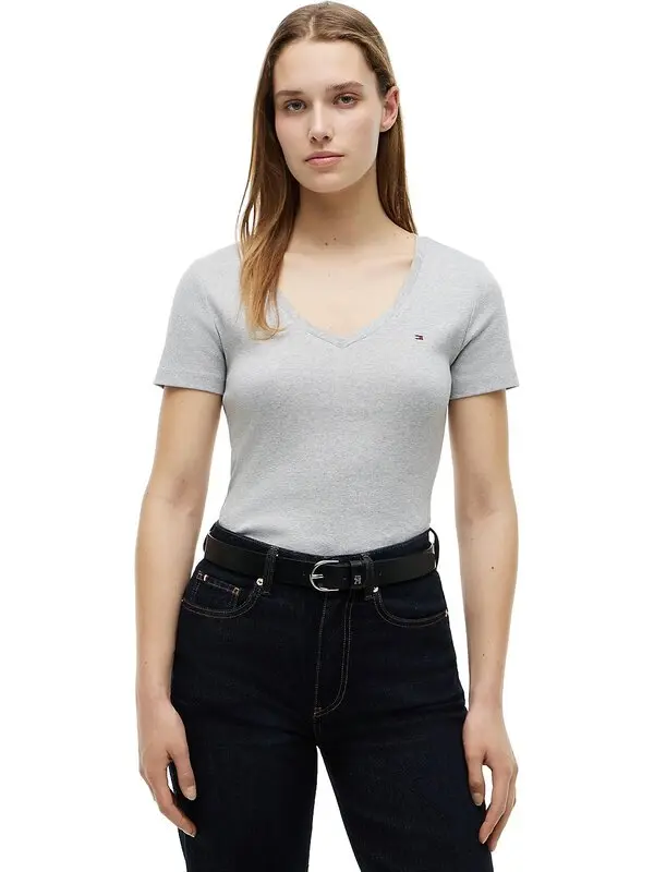 Tommy Hilfiger V-neck T-shirt - Grey Heather