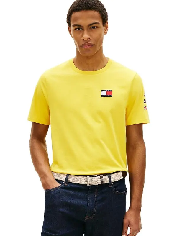 Tommy Hilfiger Sailing Logo T-shirt Yellow - Marigold Yellow
