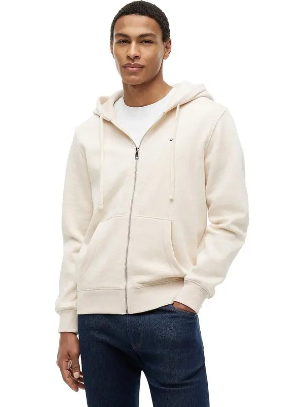 Tommy Hilfiger Essential Zip Hoodie - Sugarcane Heather