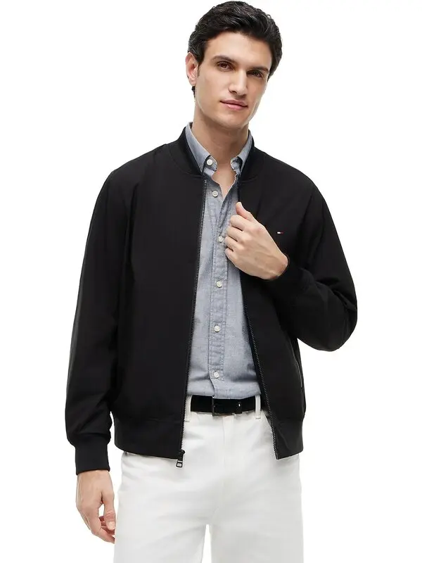Tommy Hilfiger Performance Water-repellent Bomber Jacket - Black