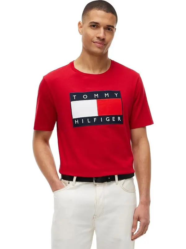 Tommy Hilfiger Big Flag Logo T-shirt - Medium Red