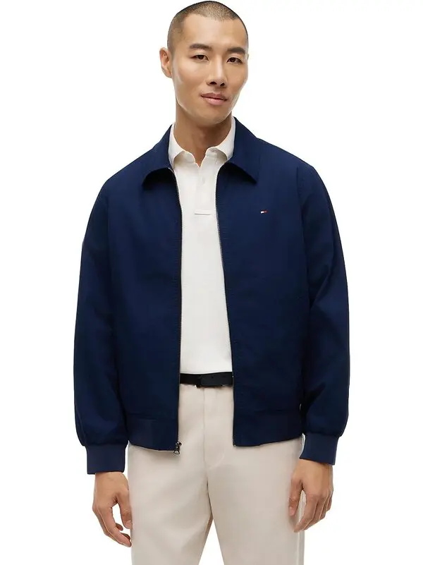 Tommy Hilfiger Zip-up Collared Jacket - Carbon Navy