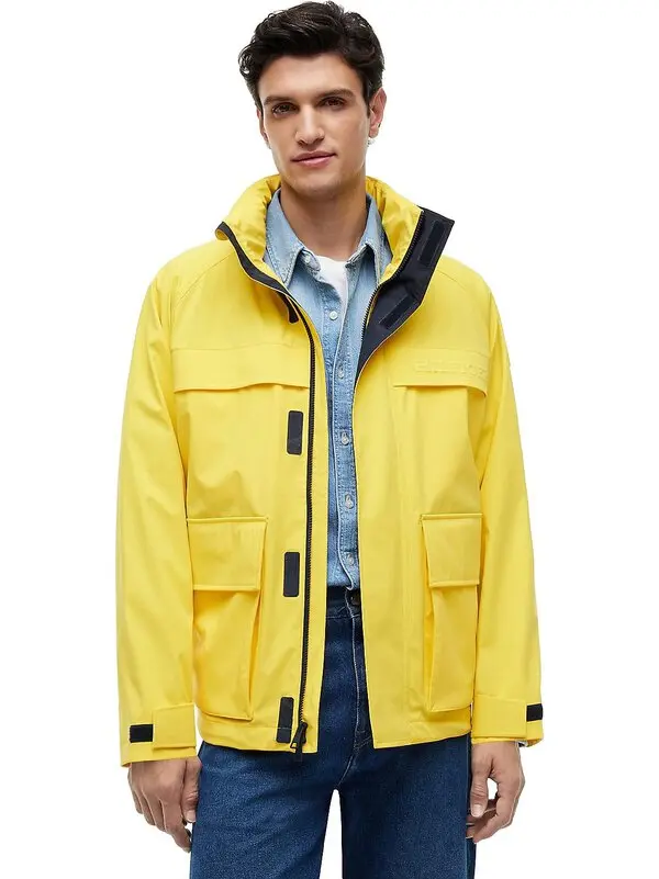 Tommy Hilfiger Hooded Mid-length Jacket - Marigold Yellow