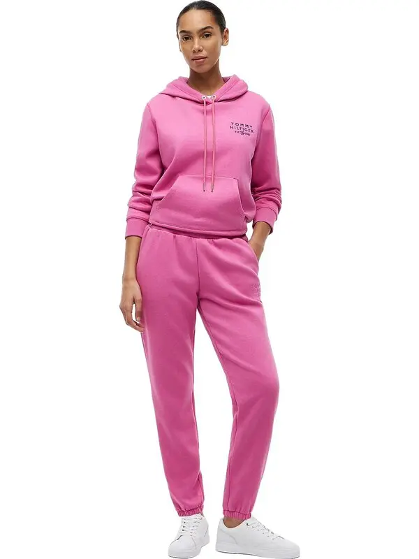 Tommy Hilfiger Monotype Heathered Sweatpant - Petal Red