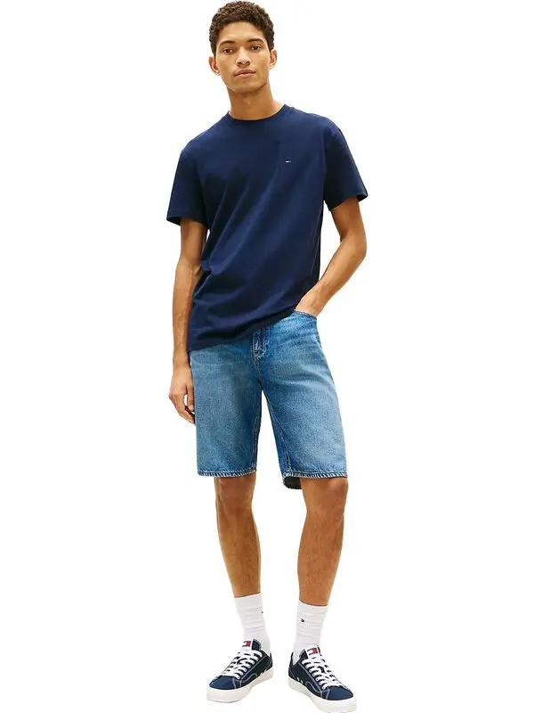 Tommy Hilfiger Flag Pocket Denim Shorts - Dark Wash Denim