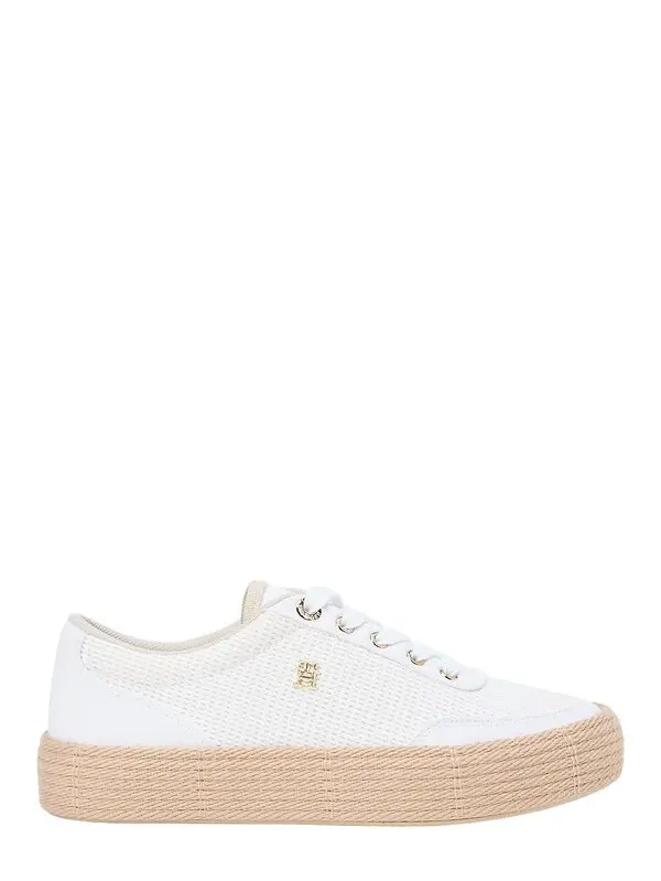 Tommy Hilfiger Platform Sneakers - White/classic Khaki