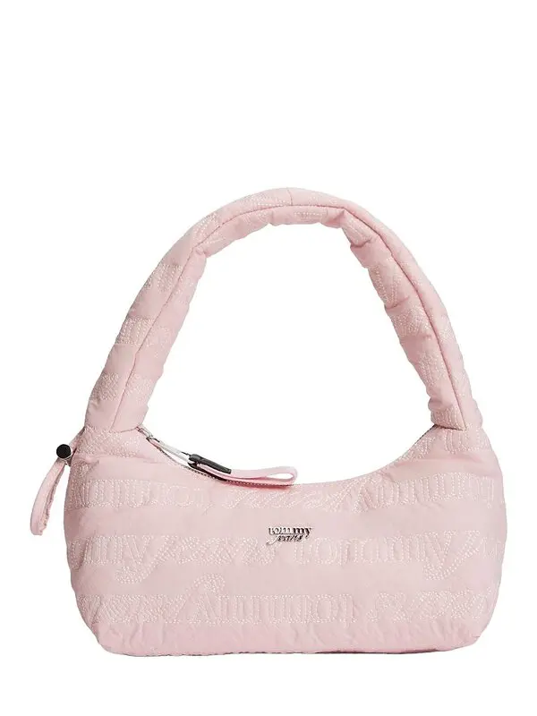 Tommy Hilfiger Embroidered Shoulder Bag - Pearl Dust Rose