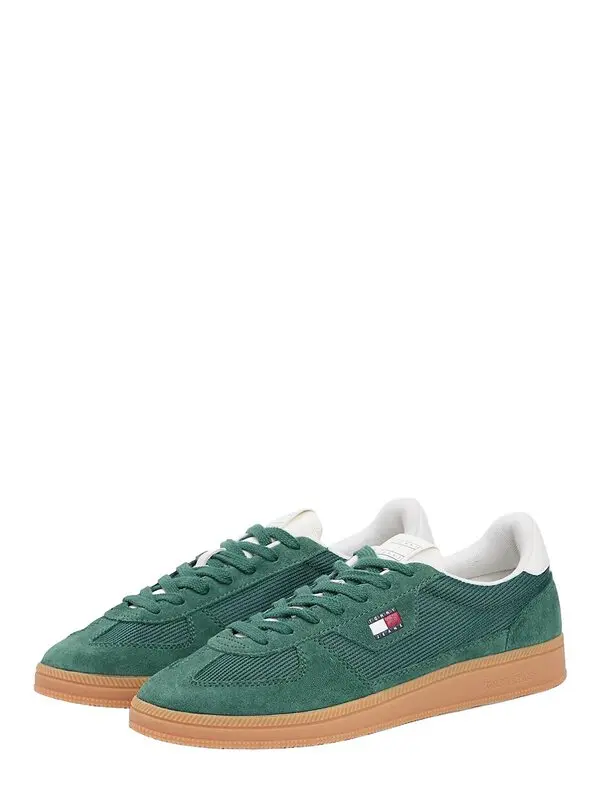 Tommy Hilfiger Mixed-texture Skater Sneaker - Shadow Pine