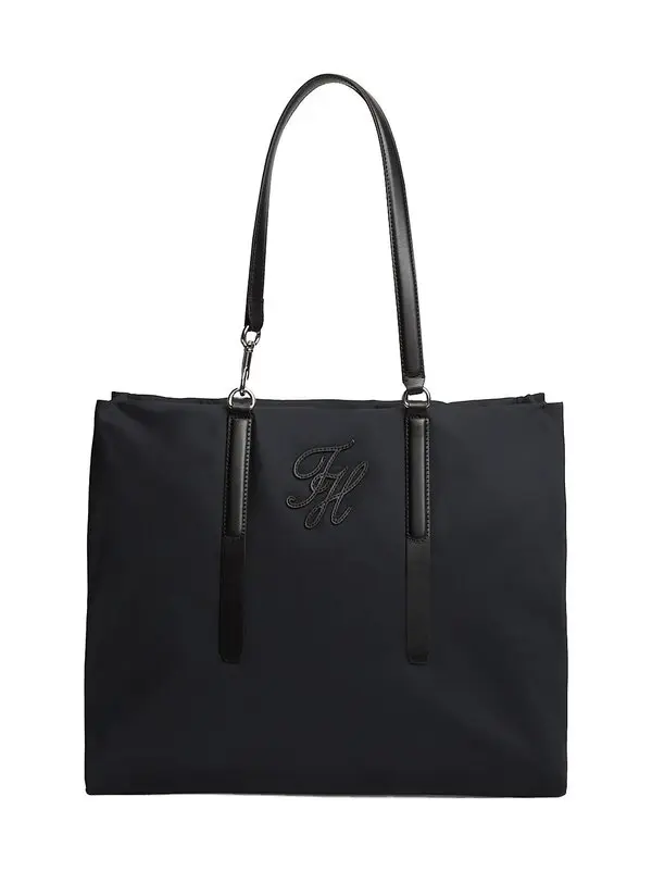 Tommy Hilfiger Script Monogram Tote Bag - Black