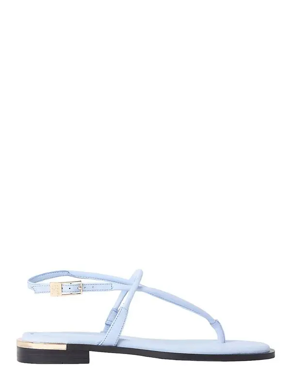 Tommy Hilfiger Metallic Accent Leather Sandal - Breezy Blue