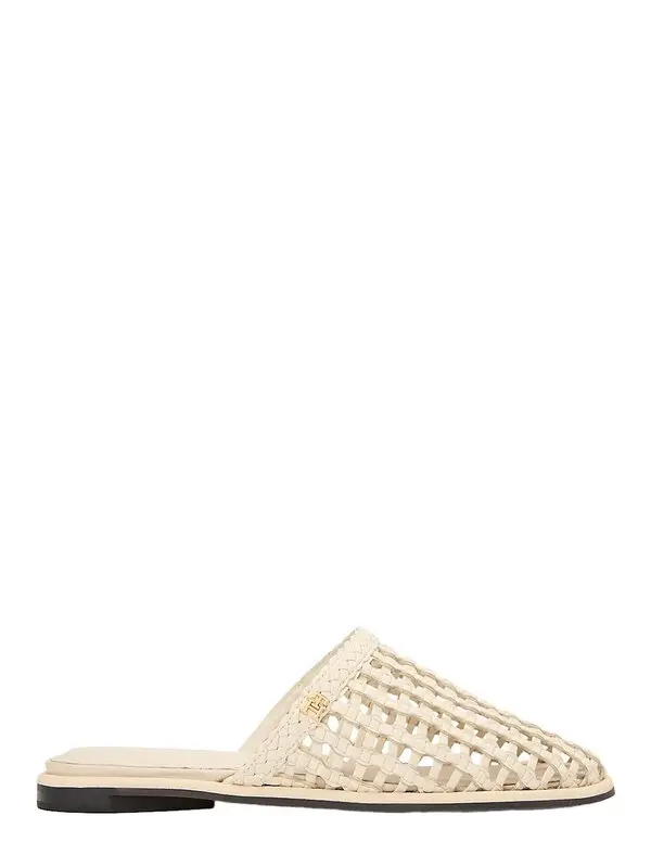 Tommy Hilfiger Open-weave Flat Mule - Soft Cream