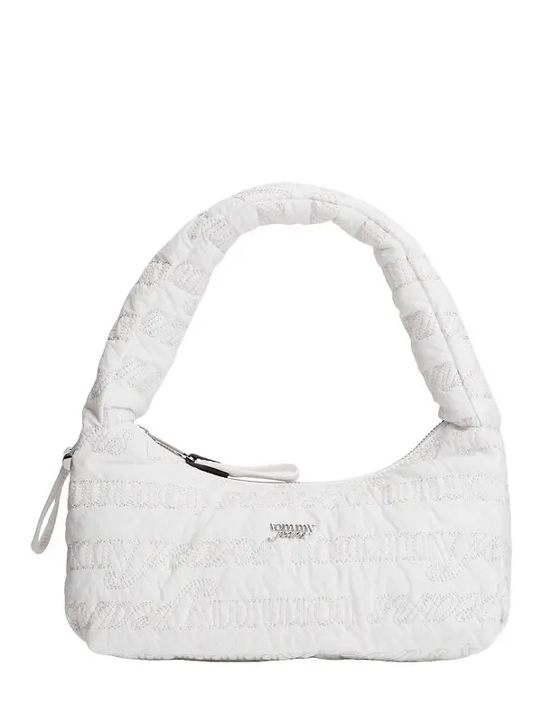Tommy Hilfiger Embroidered Shoulder Bag - Ecru